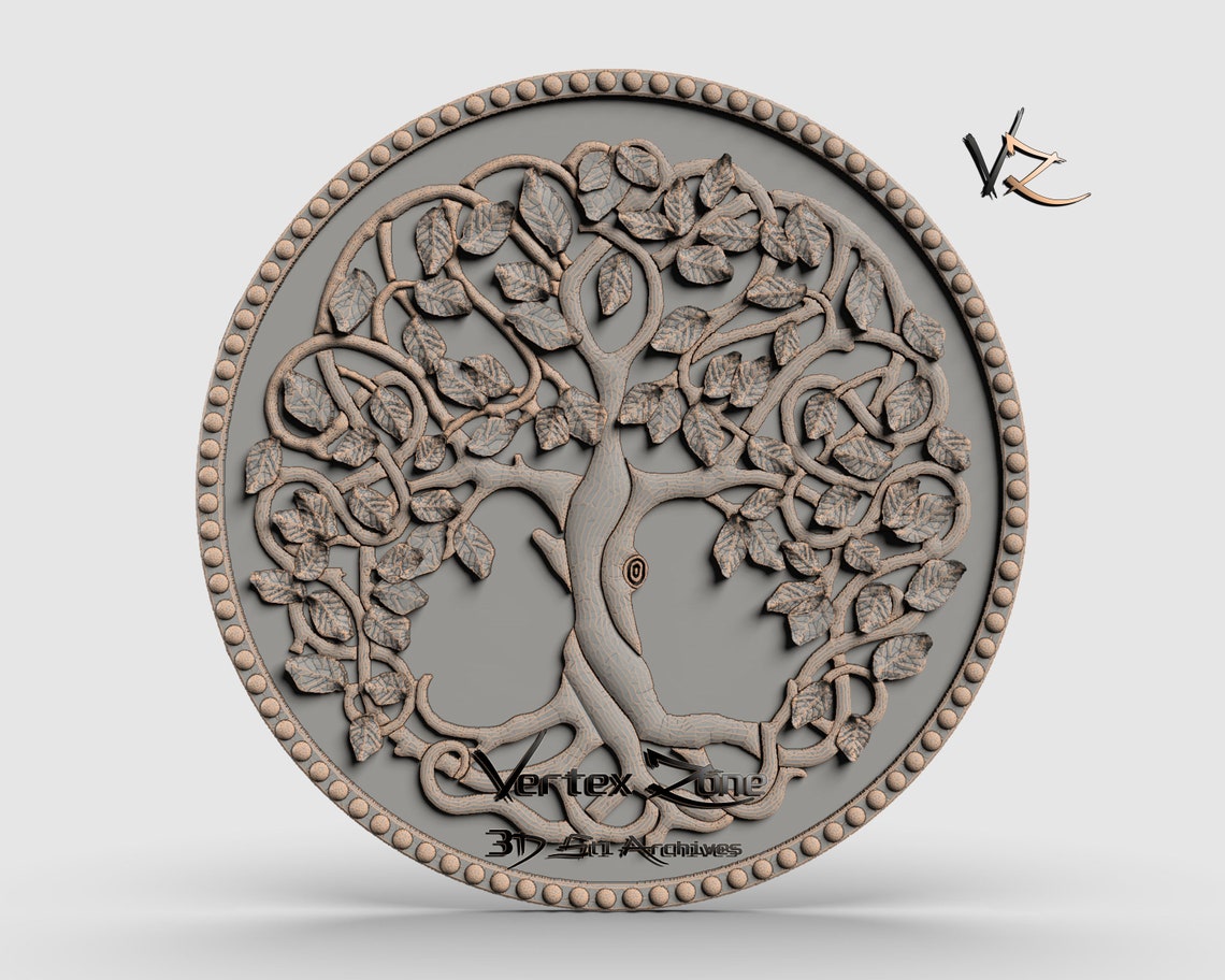 Tree of Life 3D STL Model for Cnc Users CNC Router Engraver - Etsy