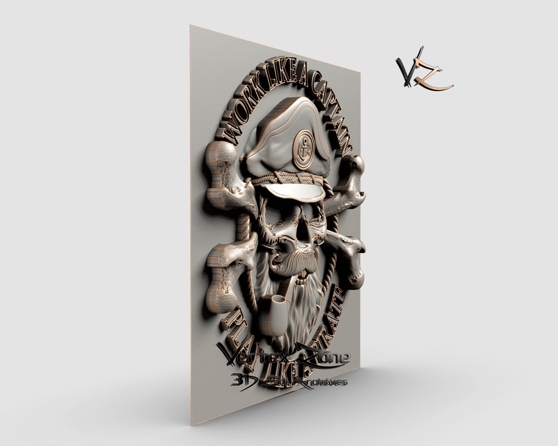Pirate Captain 3D STL Model for Cnc Users CNC Router - Etsy Canada