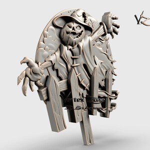 Halloween Scarecrow, 3D STL Model for Cnc Users, CNC Router Engraver, V ...