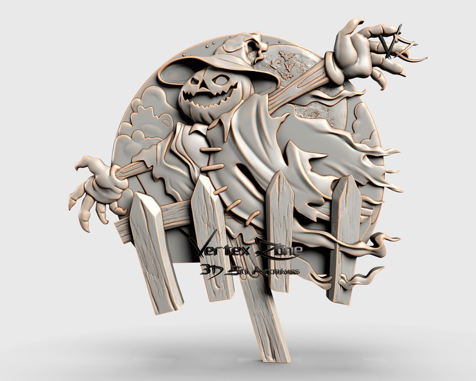 Halloween Scarecrow, 3D STL Model for Cnc Users, CNC Router Engraver, V ...