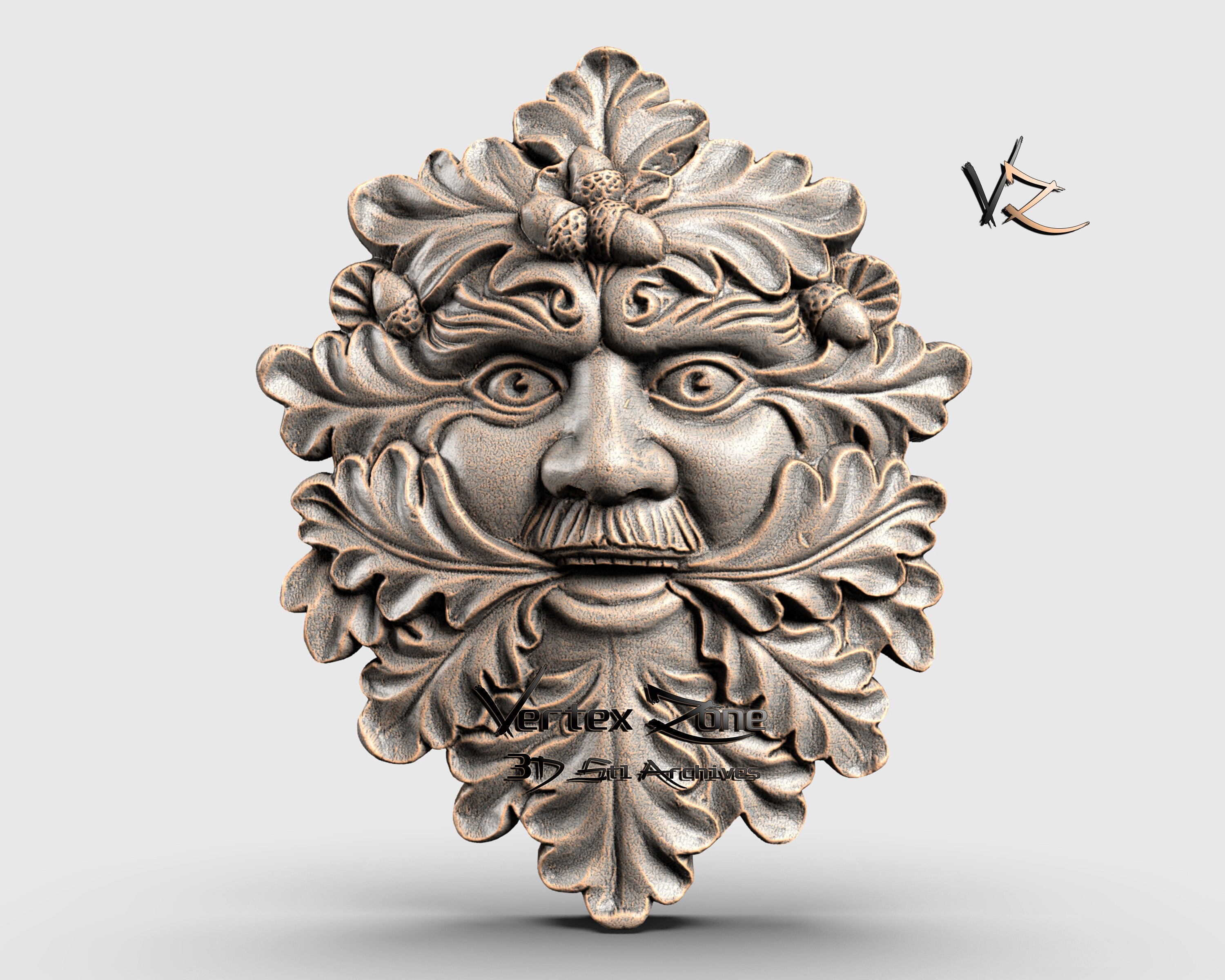 Green Man, 3D STL Model for Cnc Users, CNC Router Engraver, V-carve ...