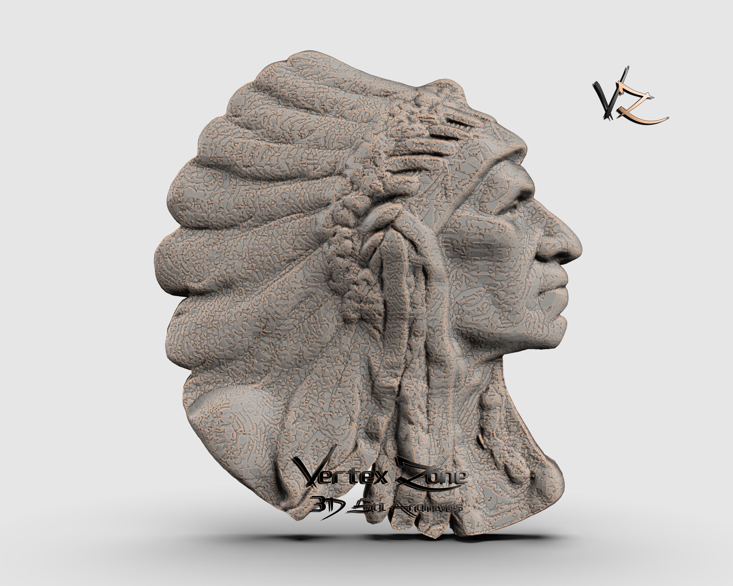Indian Head 3D STL Model for Cnc Users CNC Router Engraver - Etsy Australia