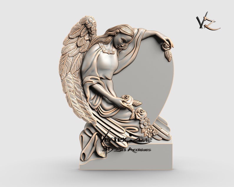 Grave Stone Angel 3D STL Model for Cnc Users CNC Router | Etsy
