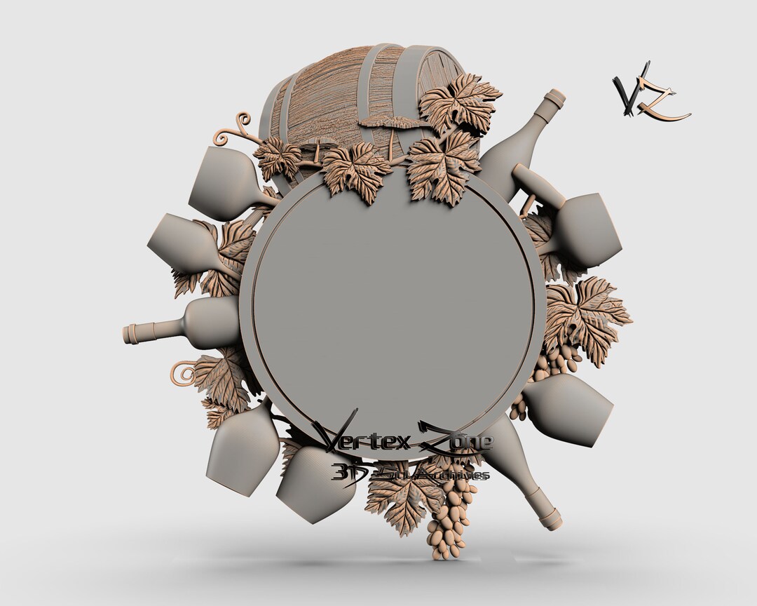 Tableau de menu des vins, modèle 3D STL pour utilisateurs de CNC ...
