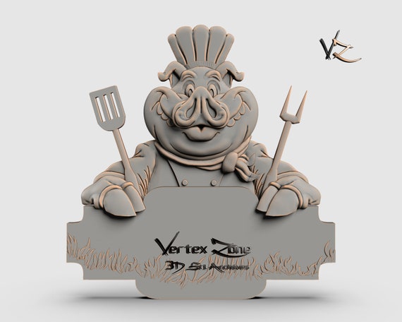 Barbeque Sign 3D STL Model for Cnc Users CNC Router - Etsy