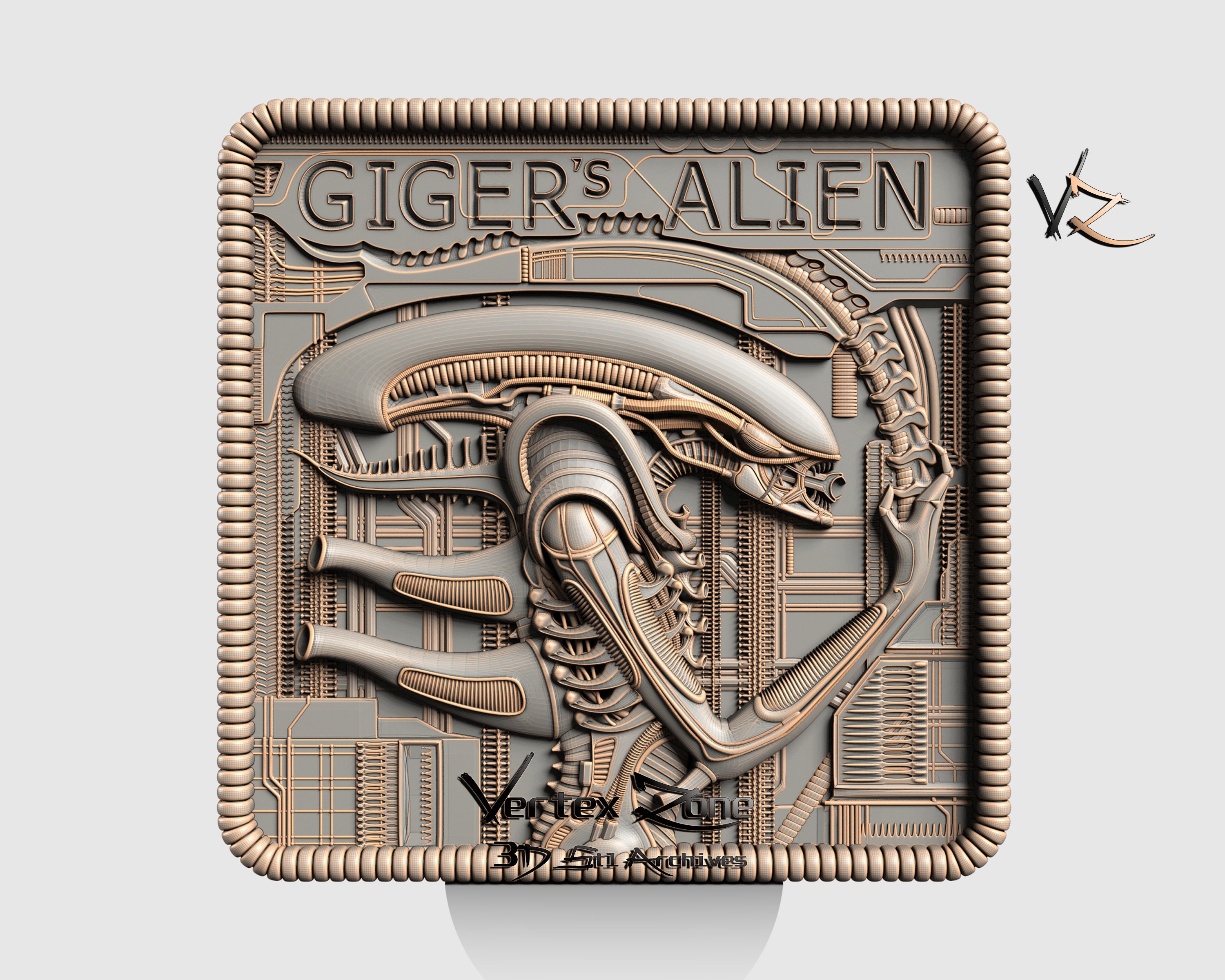 Giger Alien 3D STL Model for Cnc Users CNC Router Engraver - Etsy Canada