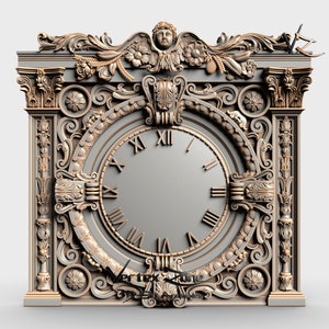 Clock Angel, 3D STL Model for Cnc Users, CNC Router Engraver, V-carve ...
