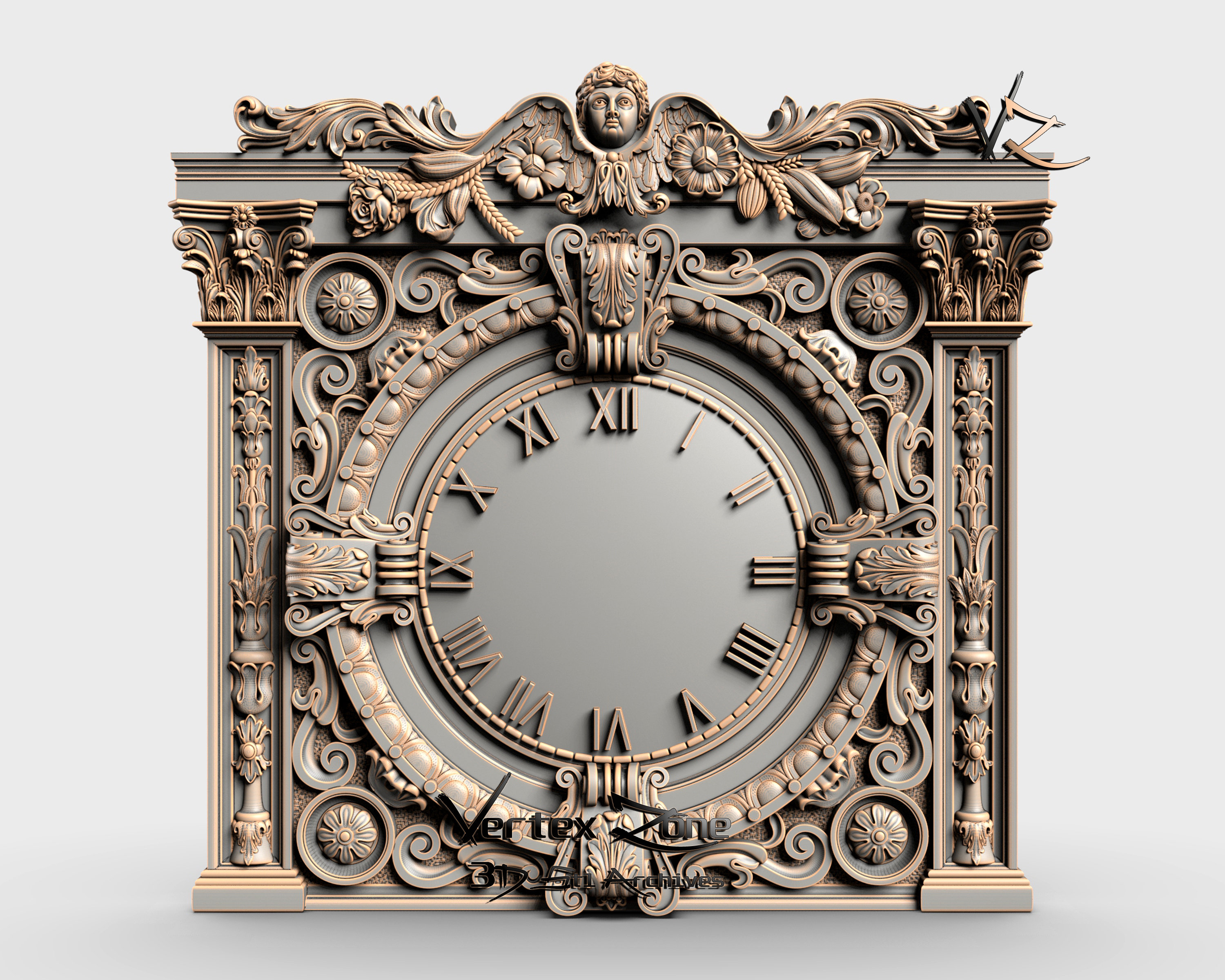 Clock Angel 3D STL Model for Cnc Users CNC Router Engraver | Etsy