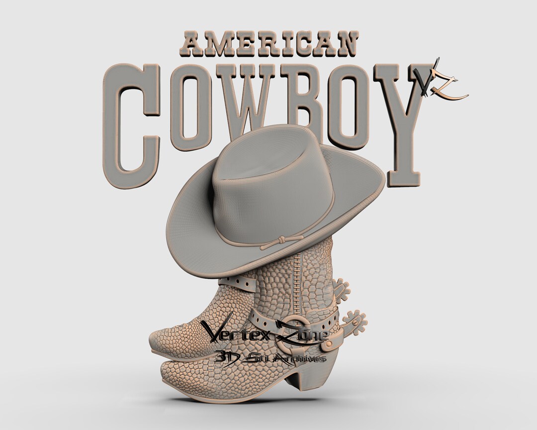 Cowboy, 3D STL Model for Cnc Users, CNC Router Engraver, V-carve ...