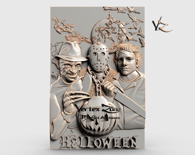 Freddy Krueger Sideways Relief STL File, CNC Router Engraver, Wall ...