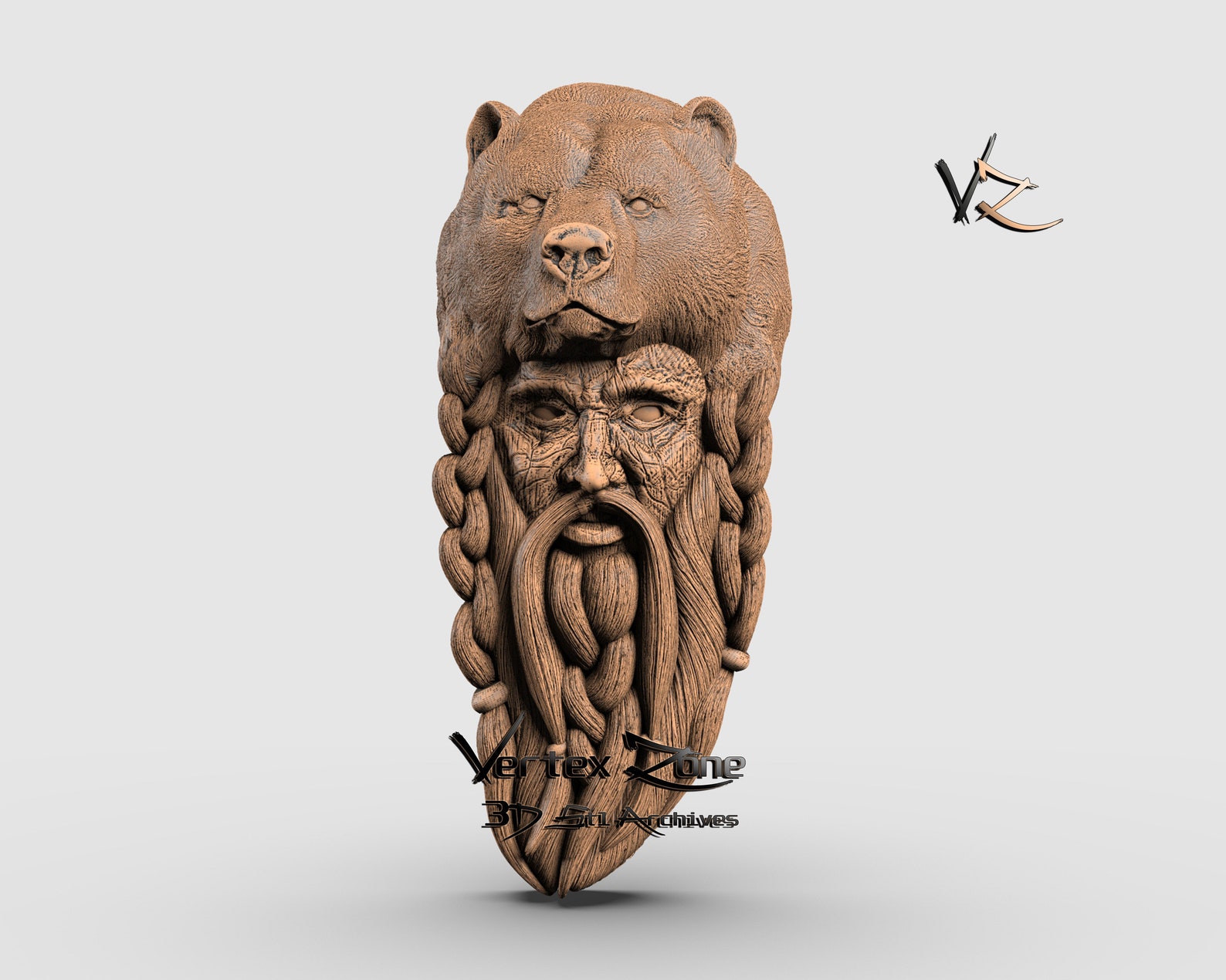 Bear and Oldman 3D STL Model for Cnc Users CNC Router - Etsy