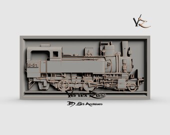 Train, 3D STL Model, CNC Router Engraver, Artcam, Aspire, CNC Files ...