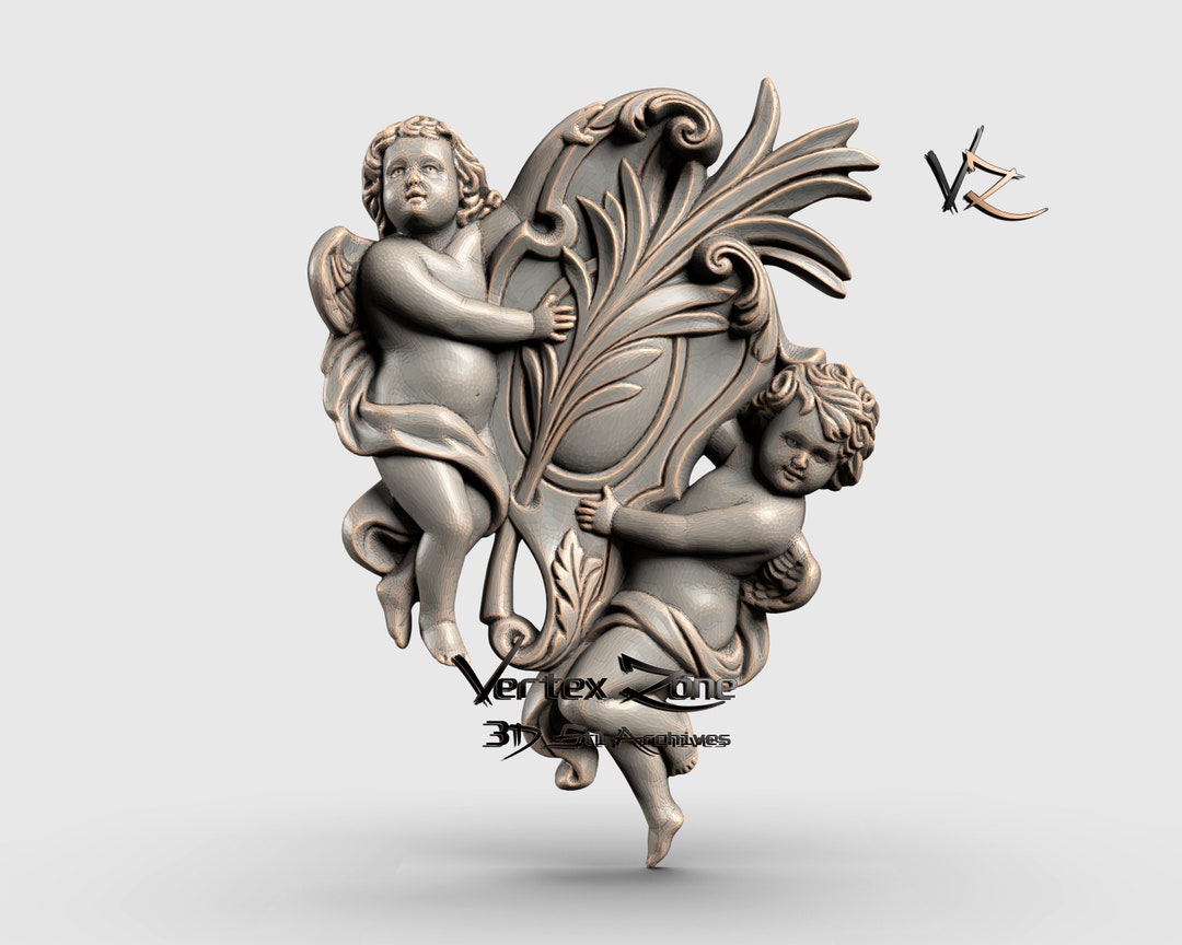 Angels, 3D STL Model for Cnc Users, CNC Router Engraver, V-carve ...
