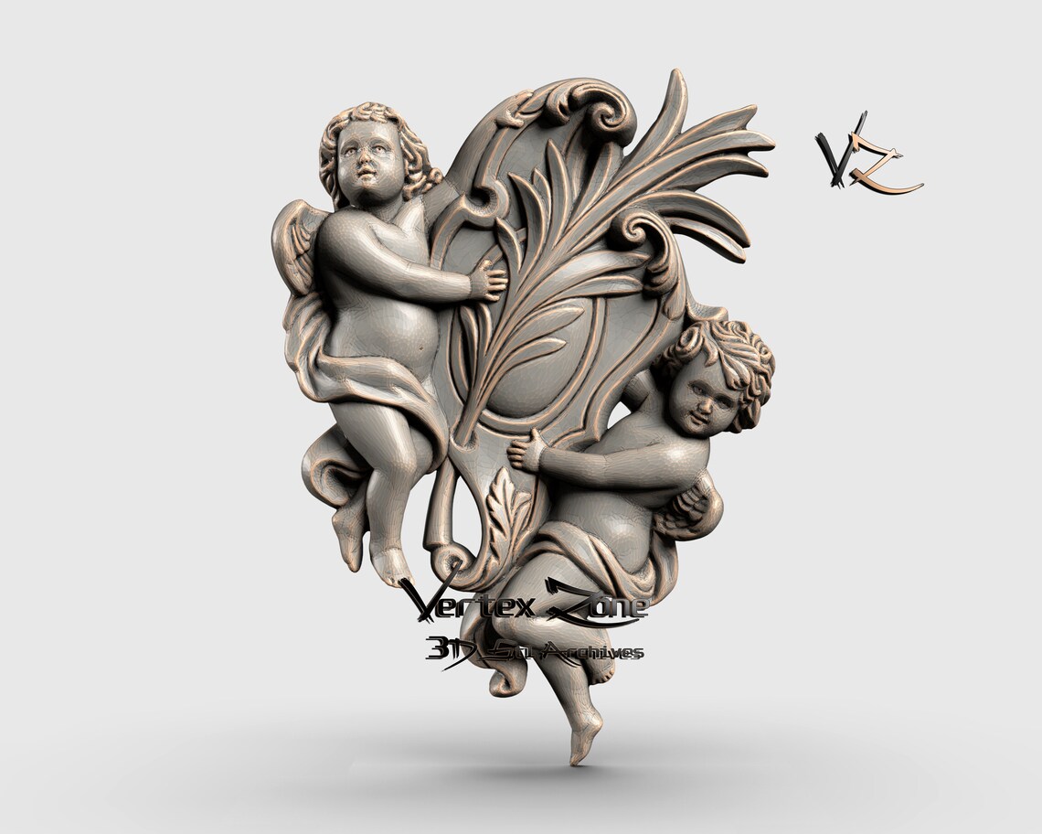 Angels 3d Stl Model For Cnc Users Cnc Router Engraver Etsy