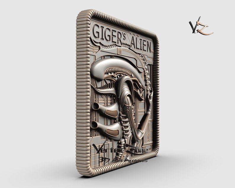 Giger Alien 3D STL Modell für Cnc-Benutzer CNC-Fräser | Etsy