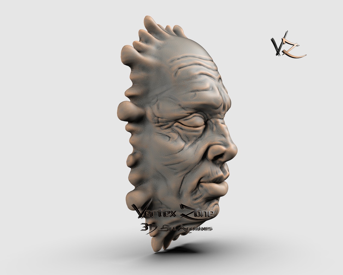 Artistic Old Man Face 3D STL Model for Cnc Users CNC Router | Etsy UK