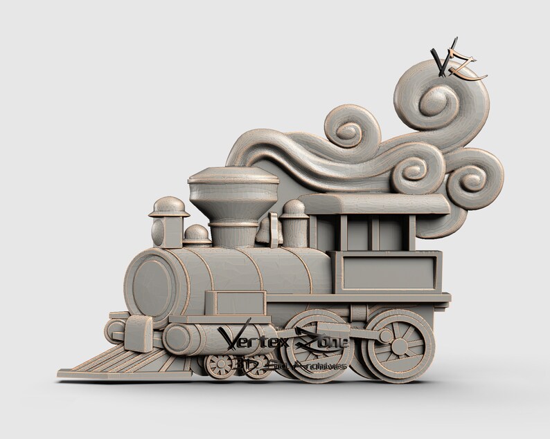 Train 3D STL Model for Cnc Users CNC Router Engraver | Etsy