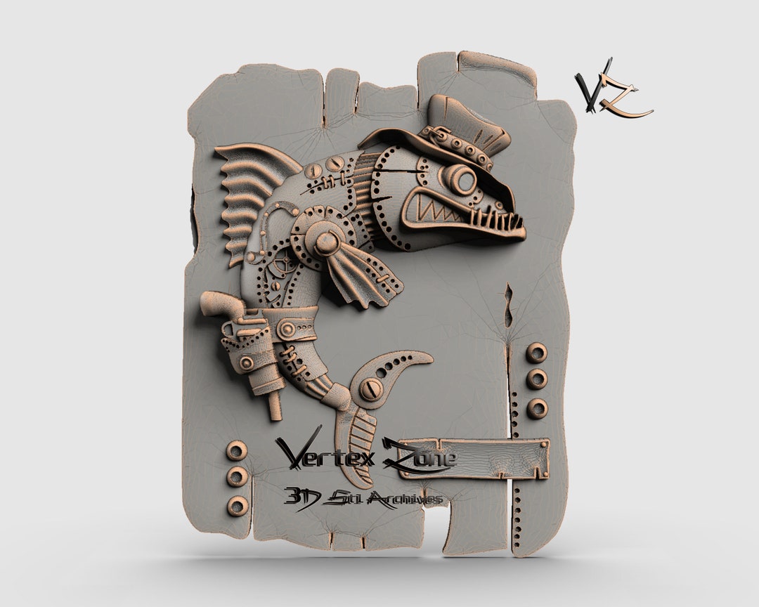 Fish, 3D STL Model for Cnc Users, CNC Router Engraver, V-carve, Artcam ...