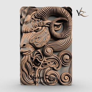 Aries, 3D STL Model for Cnc Users, CNC Router Engraver, V-carve, Artcam ...