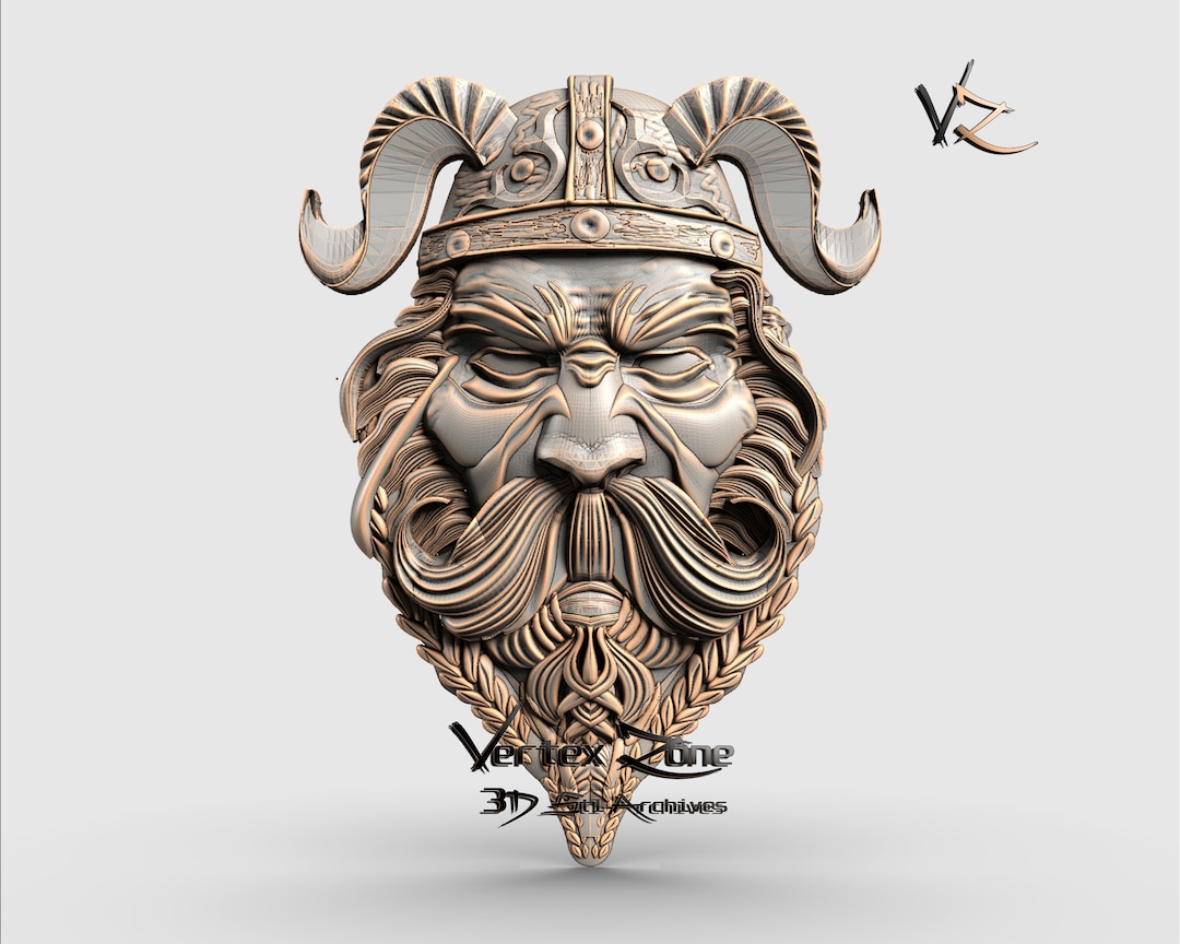 Viking, 3D STL Model for Cnc Users, CNC Router Engraver, V-carve ...