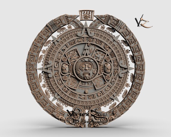 Aztec Calendar 3D STL Model for Cnc users CNC Router | Etsy