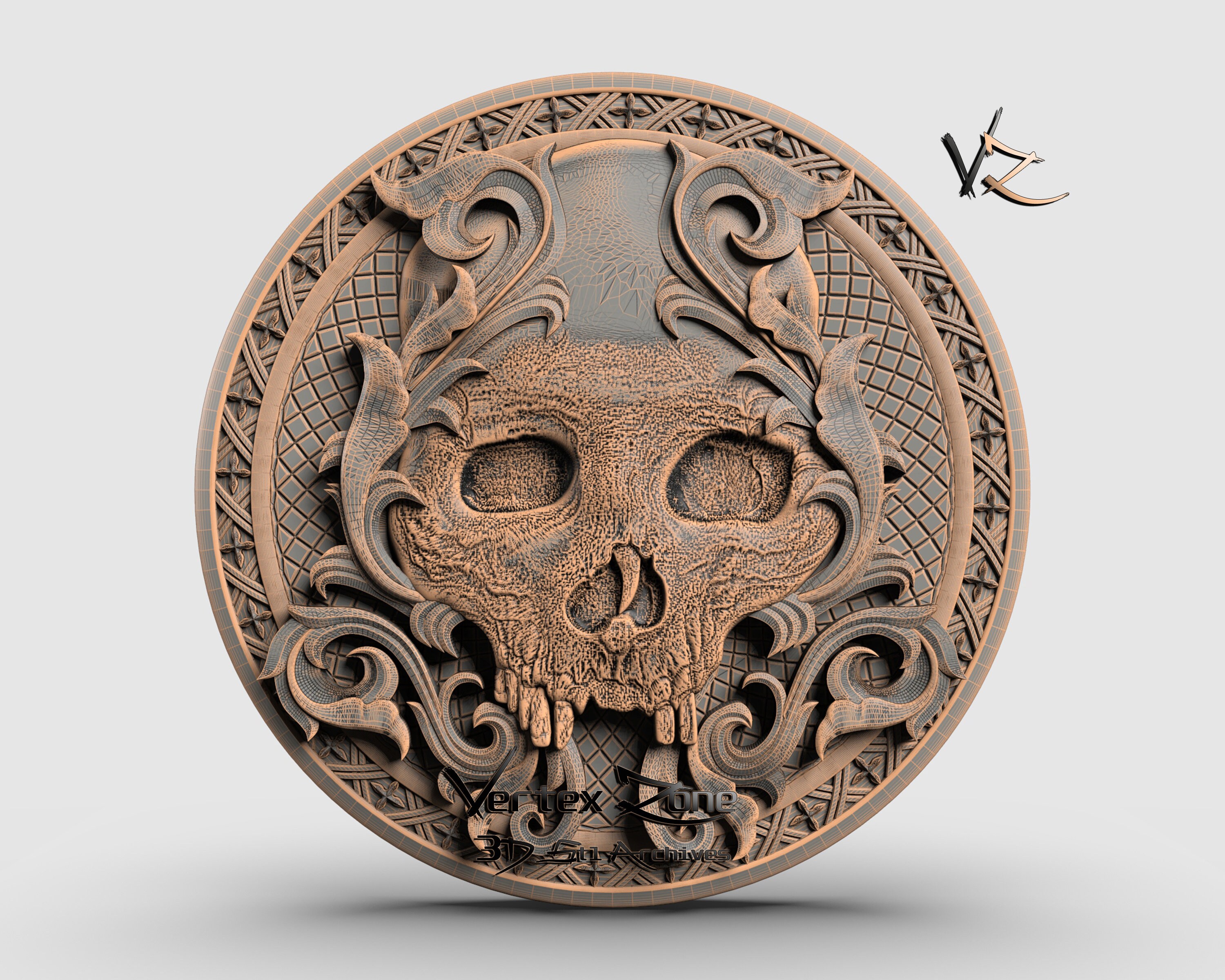 Skull 3d Stl Model For Cnc Users Cnc Router Engraver Etsy