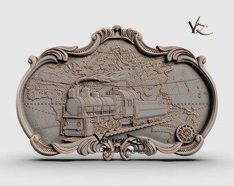 Train, 3D STL Model, CNC Router Engraver, Artcam, Aspire, CNC Files ...