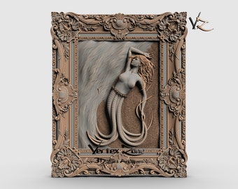 Mermaid, 3D STL Model, CNC Router Engraver, Artcam, Aspire, CNC Files ...