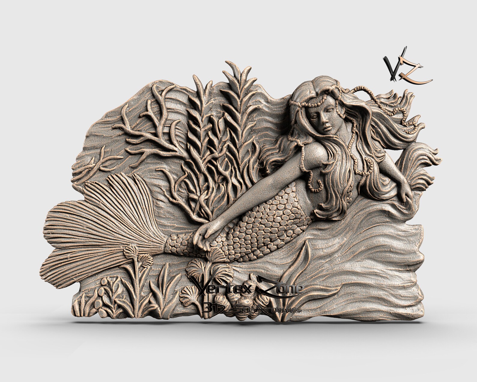 Mermaid 3D STL Model for Cnc Users CNC Router Engraver - Etsy Canada