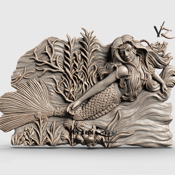 Mermaid Stl File - Etsy
