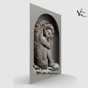 Angel, 3D STL Model for Cnc Users, CNC Router Engraver, V-carve, Artcam ...