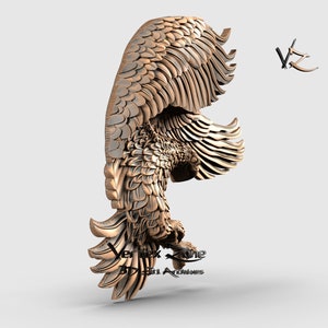 Eagle, 3D STL Model for Cnc Users, CNC Router Engraver, V-carve, Artcam ...