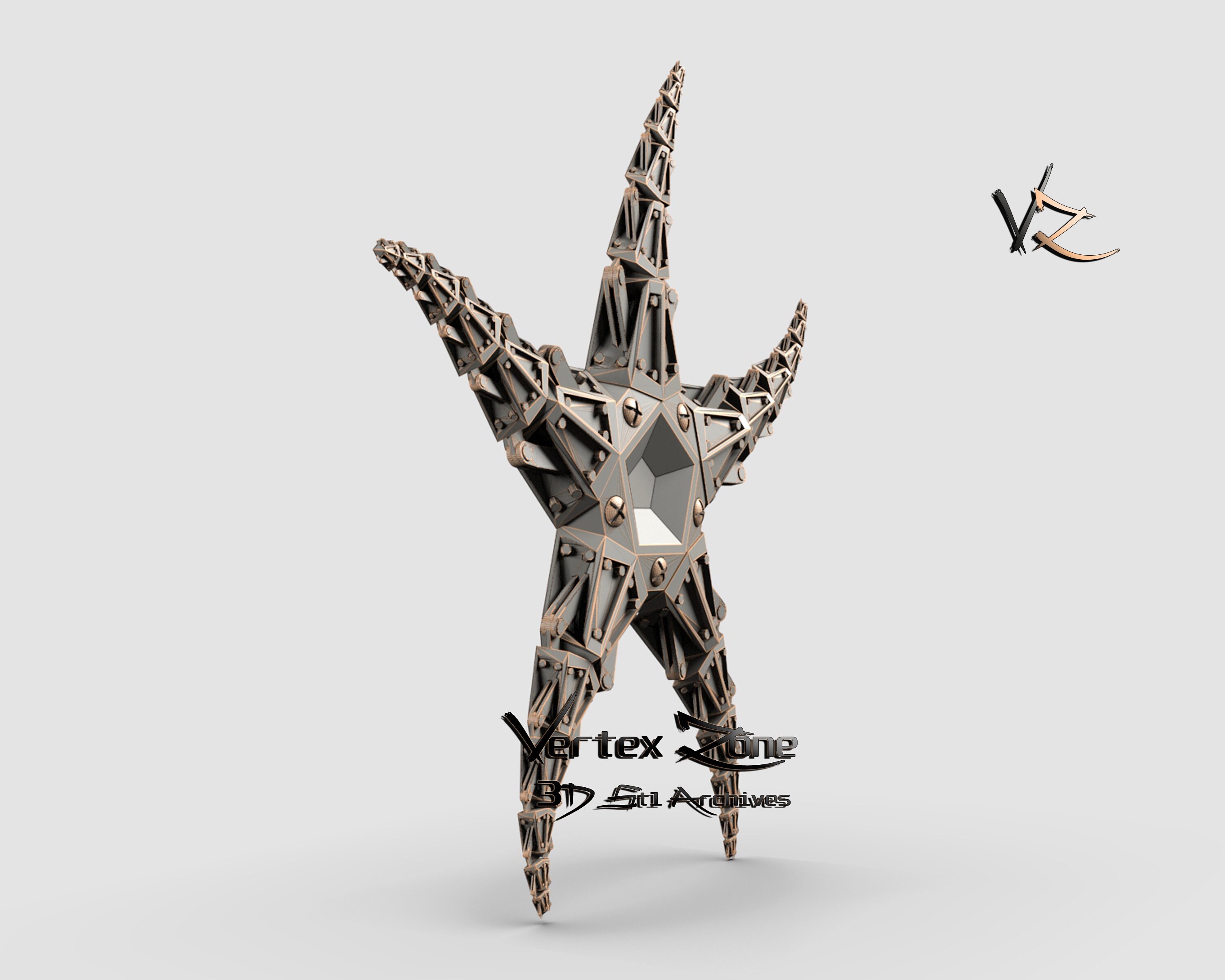 Steampunk Star, 3D STL Model for Cnc Users, CNC Router Engraver, V ...