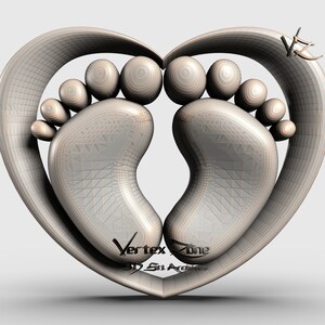 Baby Foot, 3D STL Model for Cnc Users, CNC Router Engraver, V-carve ...
