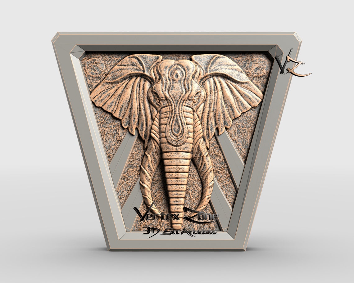 Elephant 3D STL Model for Cnc Users CNC Router Engraver | Etsy