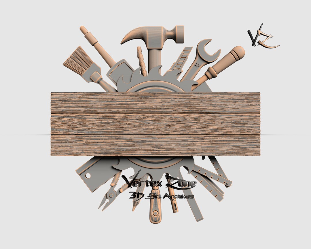 Workshop Shield With Tools, 3D STL Model for Cnc Users, CNC Router ...