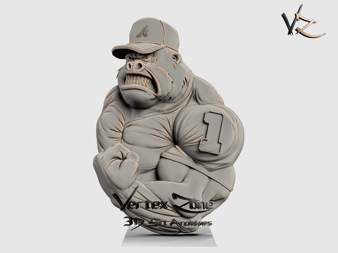 Gorilla Bodybuilder 3D STL Model for Cnc Users CNC Router | Etsy