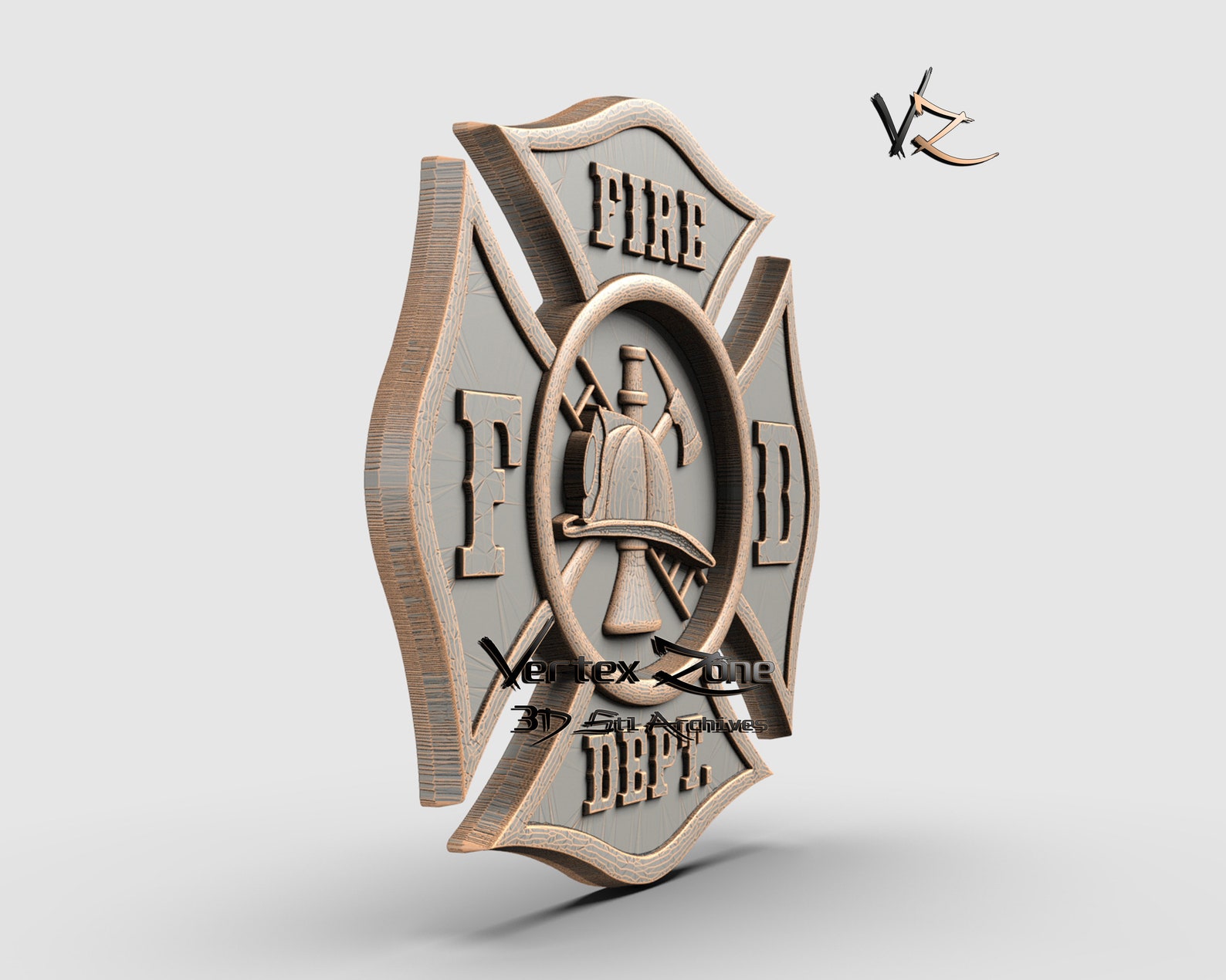Firefighter Crest 3D STL Model for Cnc Users CNC Router - Etsy