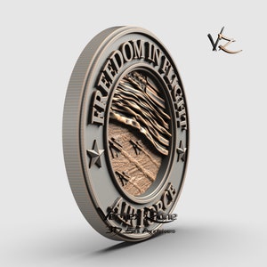 Freedom in Flight Air Force, 3D STL Model for Cnc Users, CNC Router ...