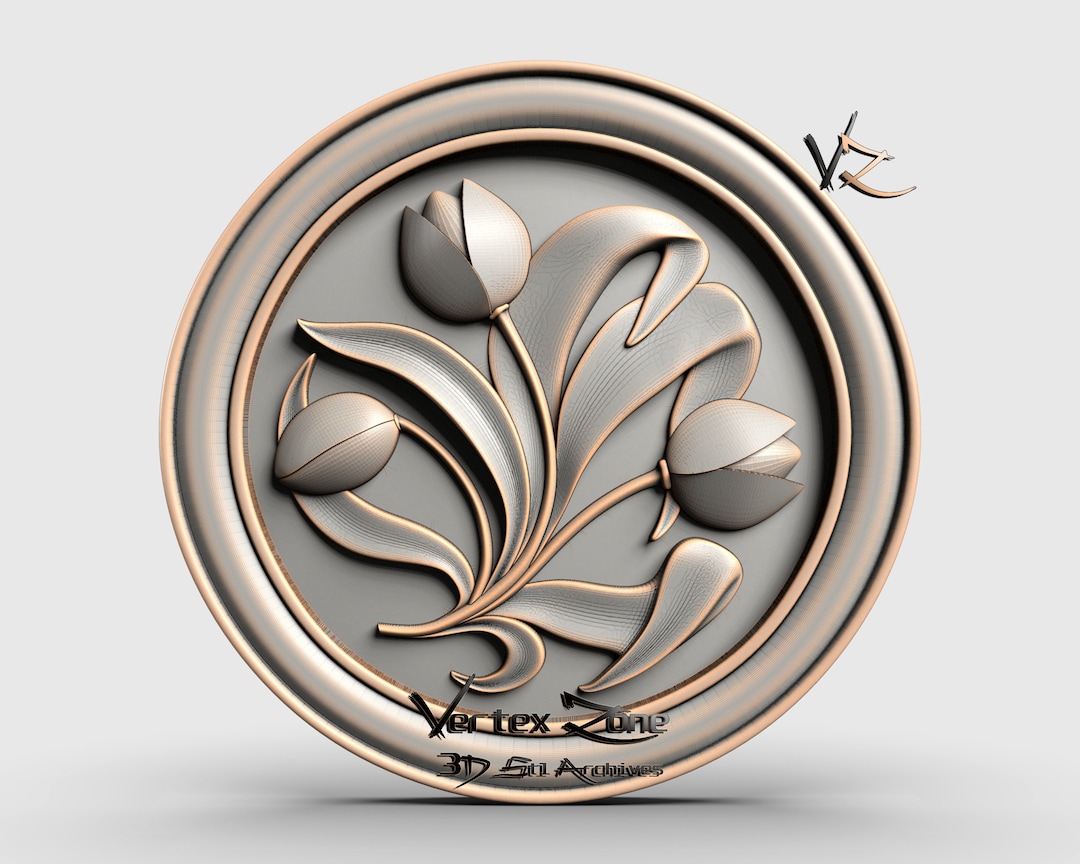 Flowers, 3D STL Model for Cnc Users, CNC Router Engraver, V-carve ...