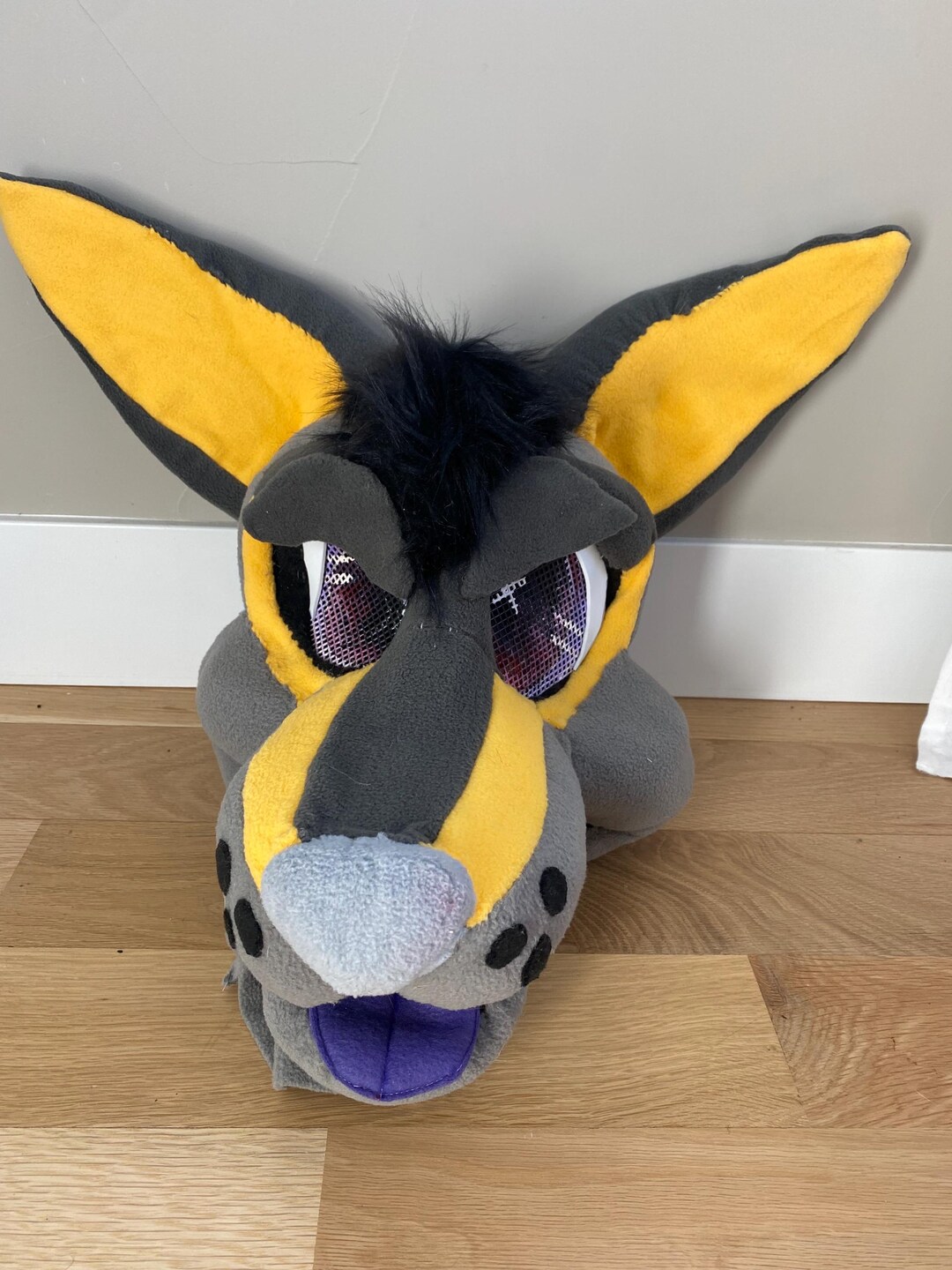 Fursuit Fleece Brown and Light Brown With Orange/blue Markings - Etsy