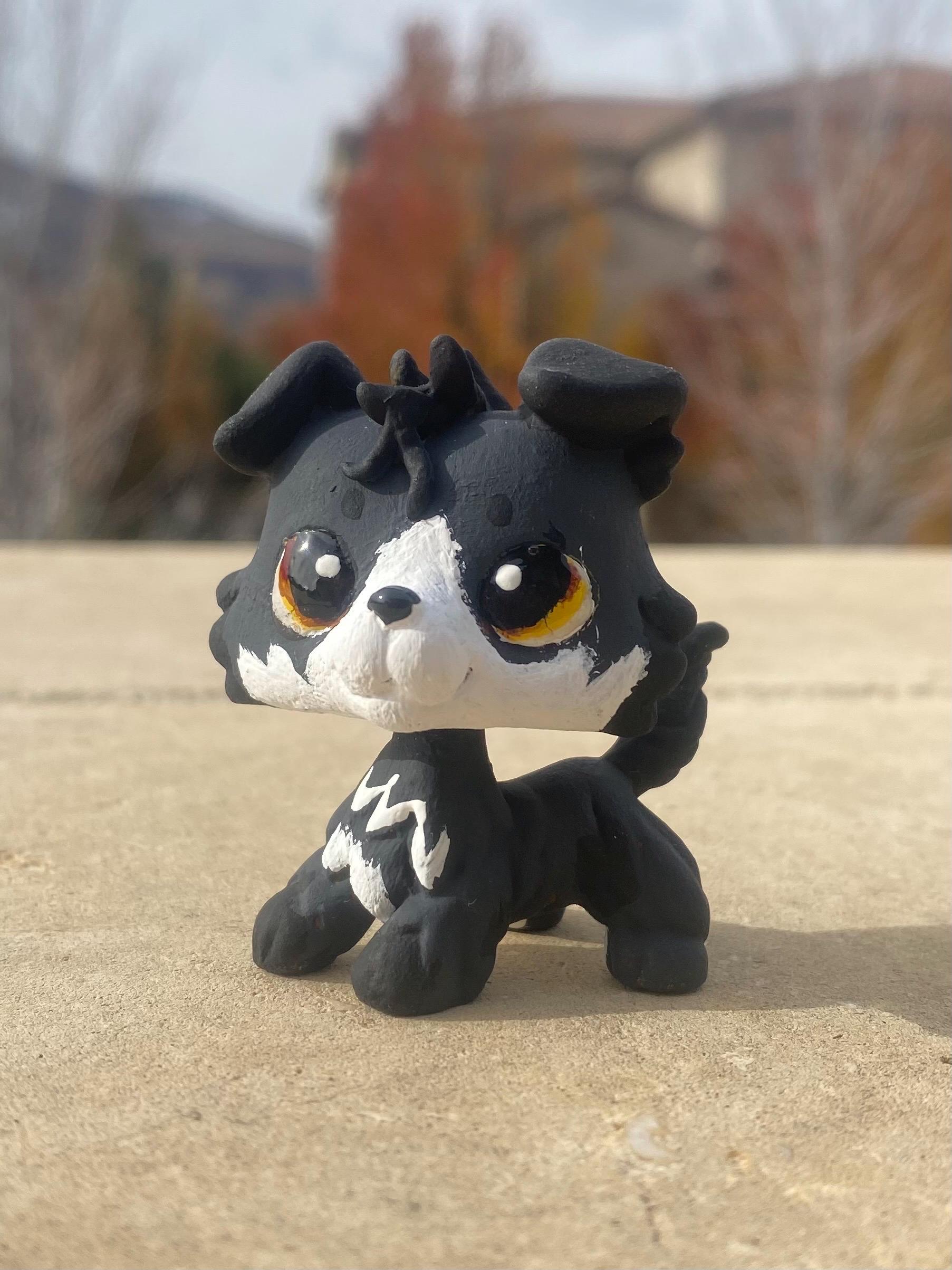 Littlest Pet Shop Collie Black and White - Etsy