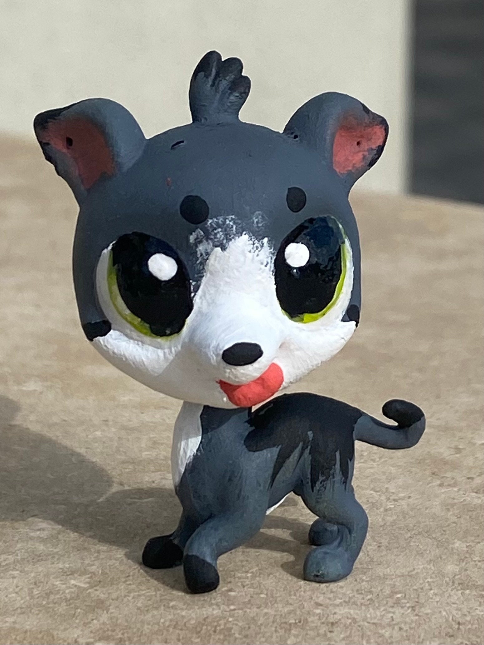 Littlest Pet Shop Greyhound Adorable Realistic Custom With Green Eyes ...