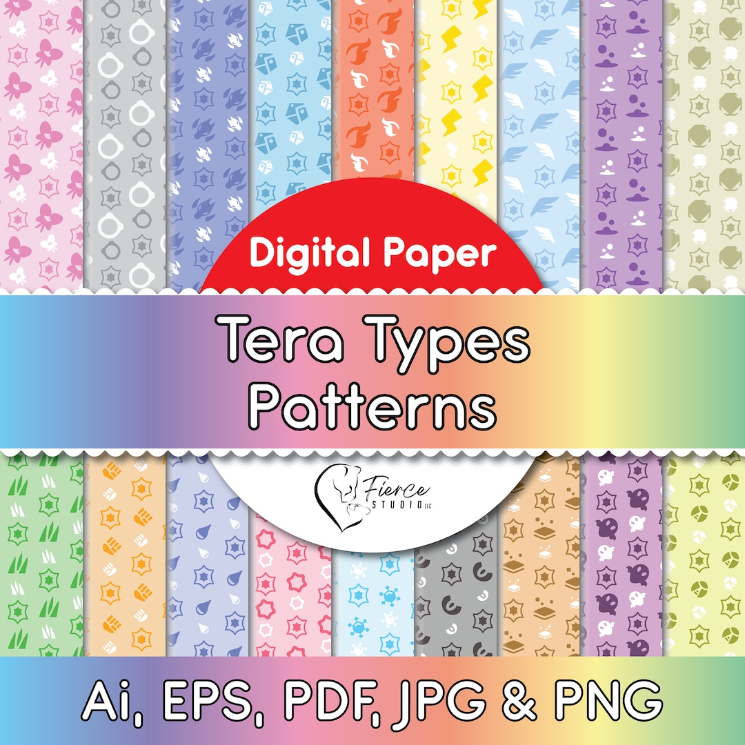 18 Tera Types Pattern Digital Paper - Etsy