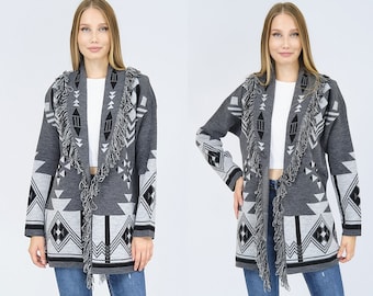 Aztec Print Cardigan - Etsy