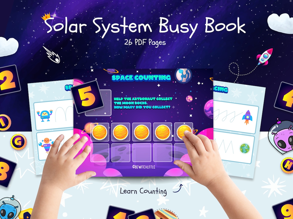 Solar System Busy Book Printable Quiet Book Learning Binder - Etsy