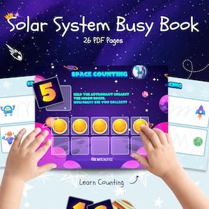 Solar System Busy Book Printable - Quiet Book Learning Binder With ...