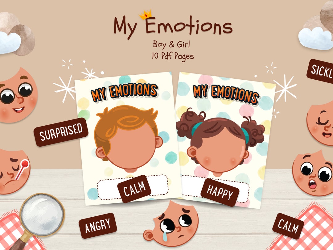 Toddler Emotion Activity Set - Boy and Girl Versions Autism Activities ...