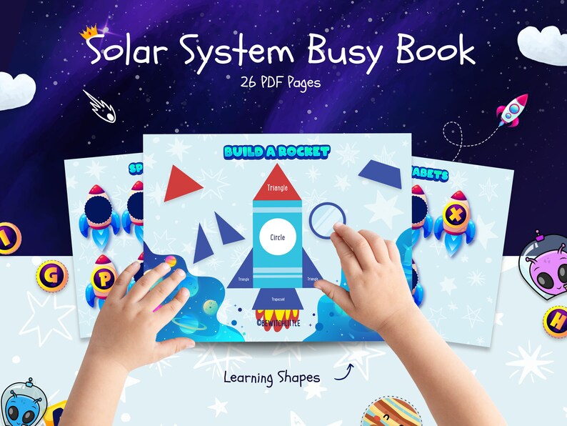 Solar System Busy Book Printable Quiet Book Learning Binder With Solar ...