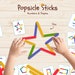 Popsicle Stick Shapes and Numbers Activity Game Printable Montessori ...